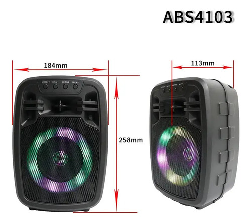 Parlante Bluetooth Portátil Inalámbrico Rgb Grande Abs4103 – One Seven ...