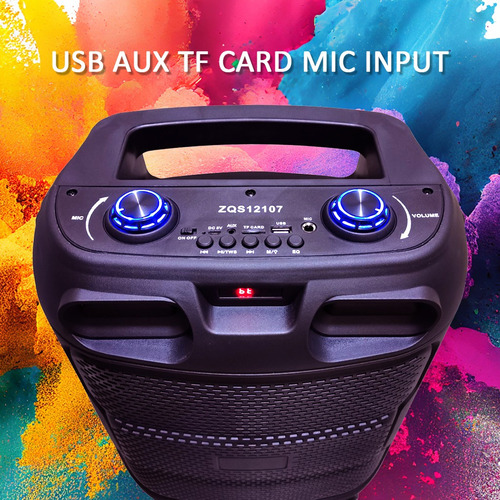 Parlante Bluetooth Portátil Inalámbrico Grande Luces Rgb – One Seven ...